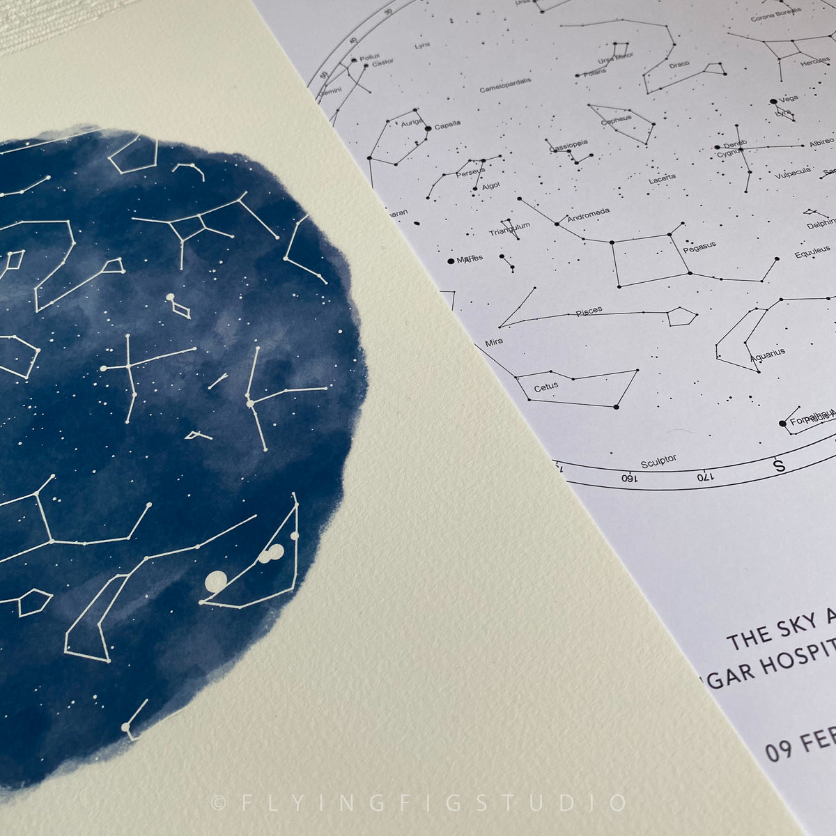 Personalised Night Sky Star Map Print – Flying Fig Studio