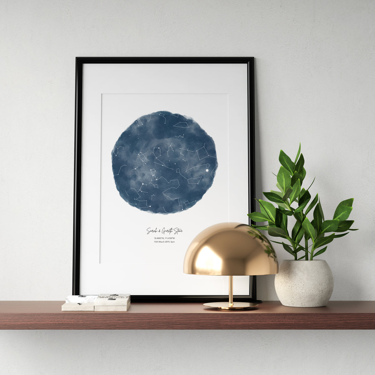 Personalised Night Sky Star Map Print – Flying Fig Studio